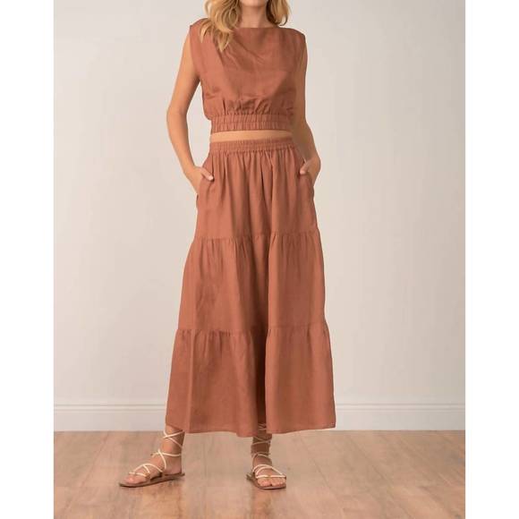 Elan | Other | New Elan Devan Maxi Skirt In Clay | Poshmark